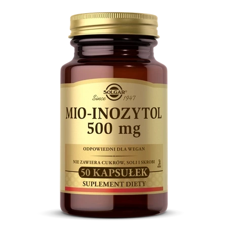 SOLGAR MIO-INOZYTOL 500MG 50 KAPSUŁEK | Dolegliwości \ Układ moczowo ...